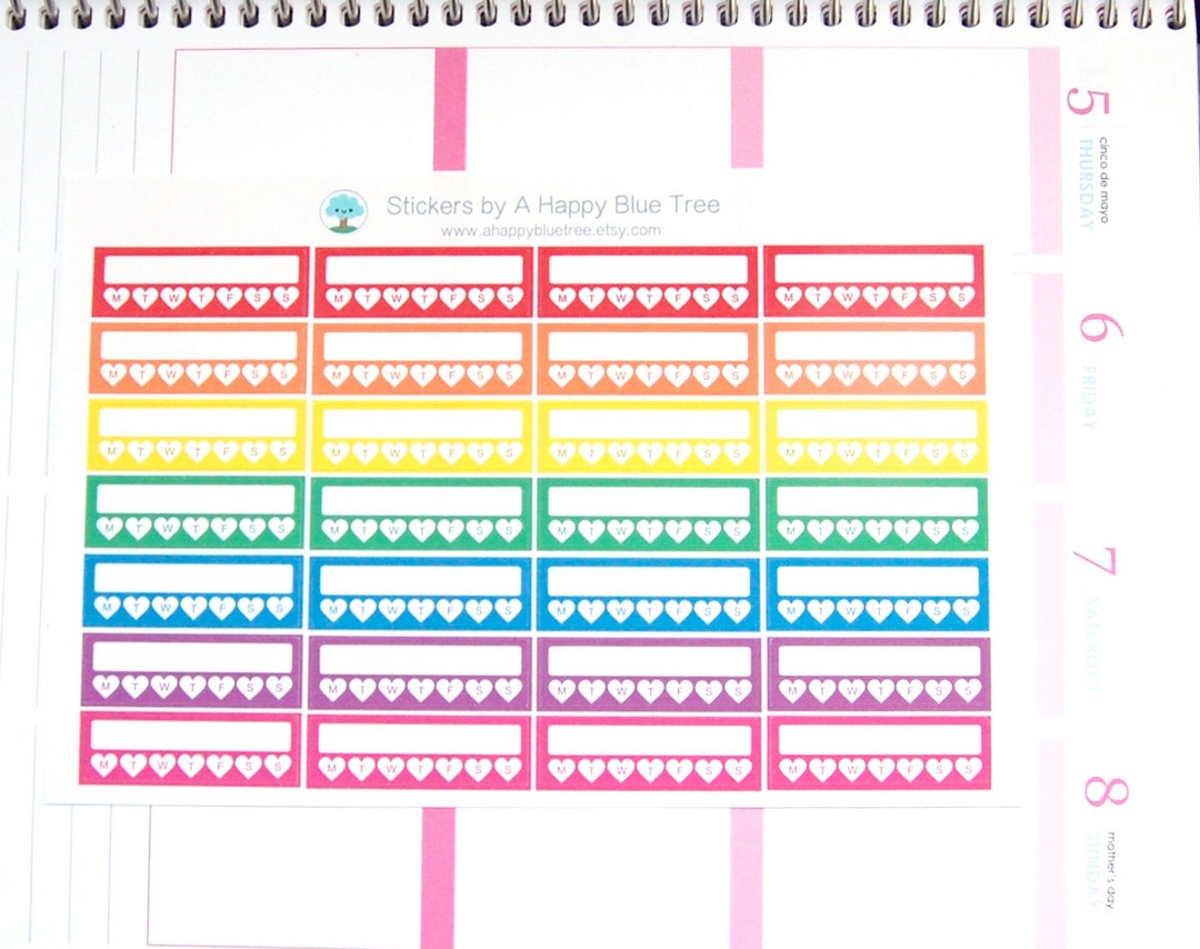 Colorful (bright) Weekly Reminder Tracker Erin Condren Life Planner ...
