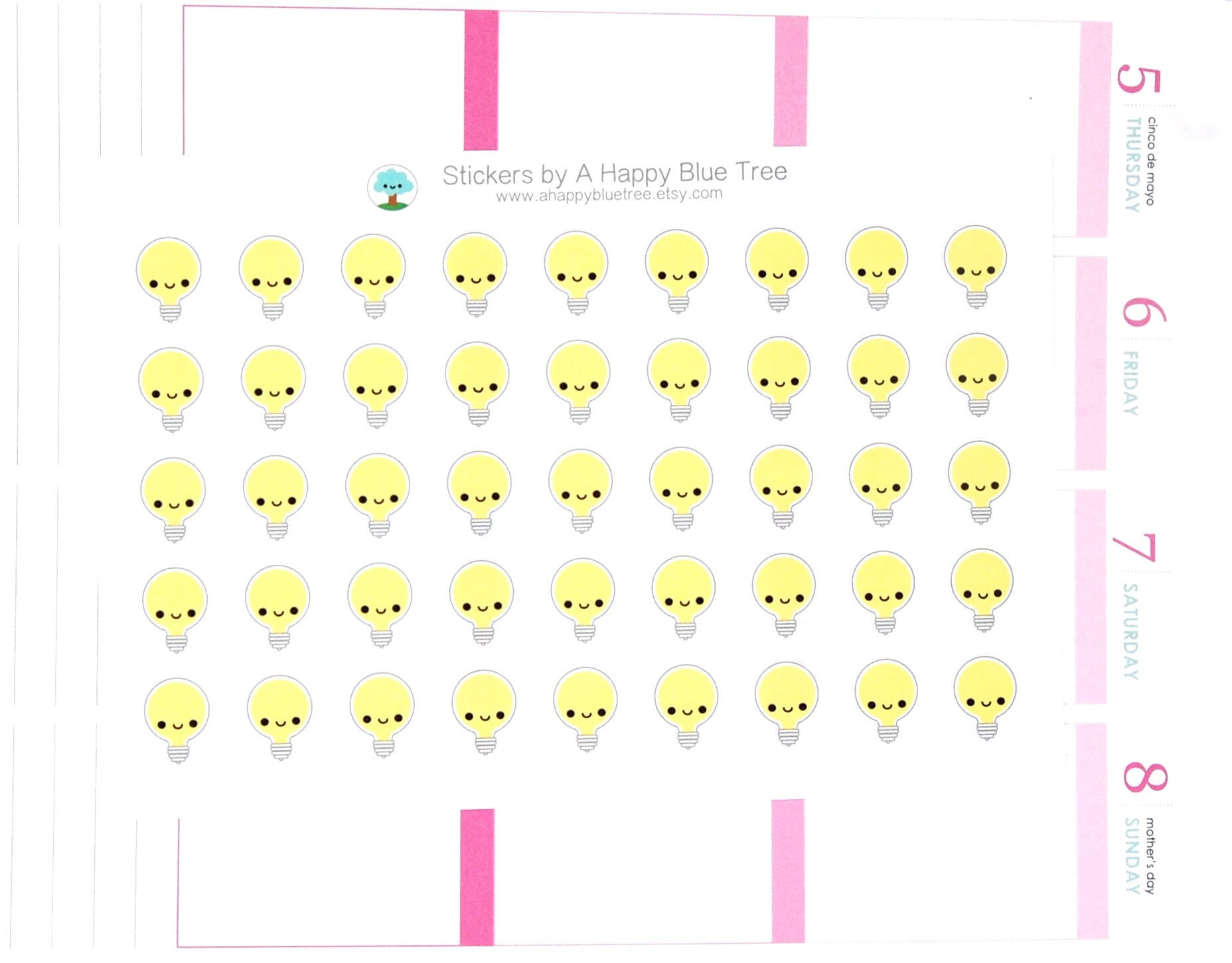 Happy Utilities Monthly Reminder Tracker Cute Kawaii Planner - Etsy