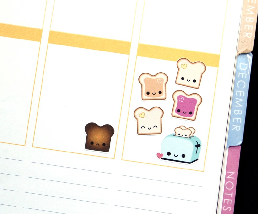 Happy Toast Toaster Breakfast Reminder Tracker Erin Condren Life ...