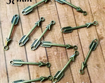 Brass Arrow Connectors Raw Brass Arrow Pendant and Necklace - Etsy