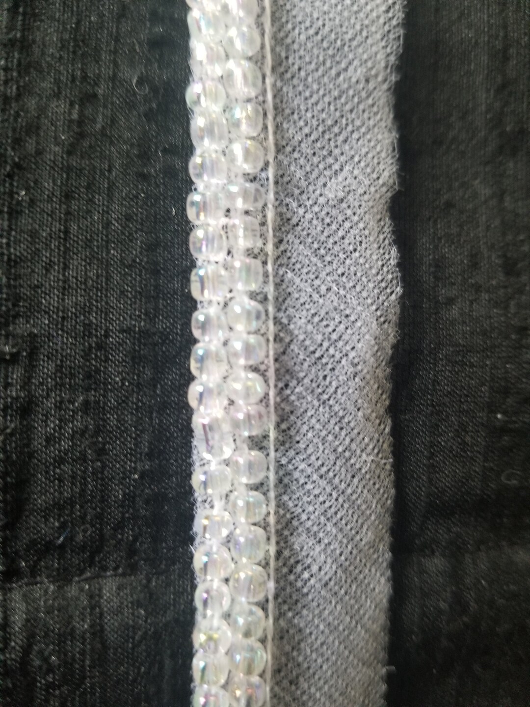 Iridescent Glass Bead Trim: Double Row Insertion, 1/4" Bead, 1/2" Seam ...