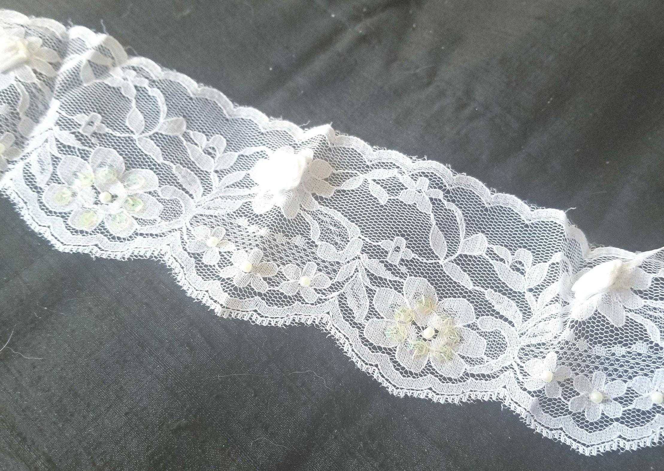 Handcrafted White Lace Hair Tie - Etsy