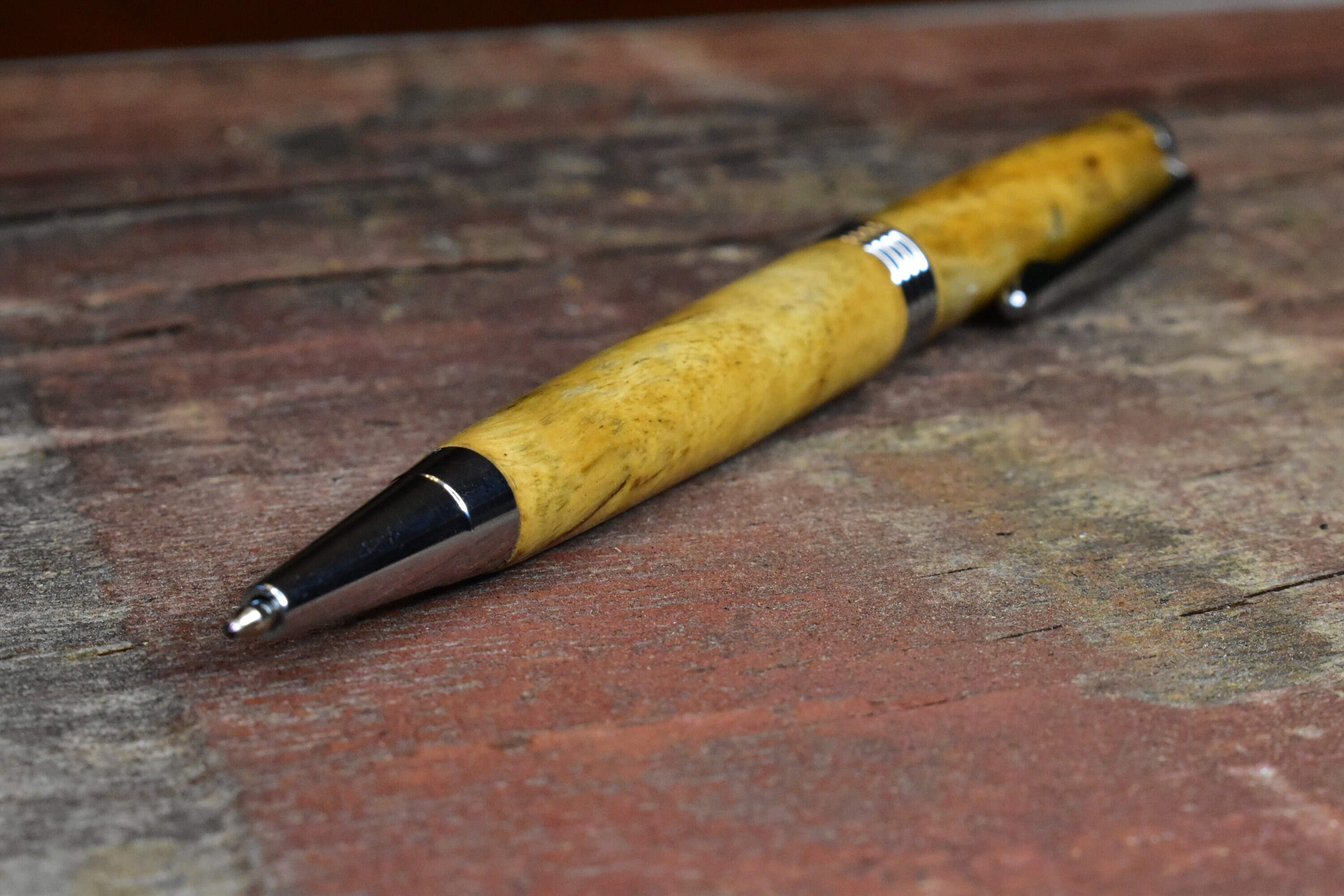 Spalted Tamarind Trimline Twist Pen Chrome Handcrafted - Etsy