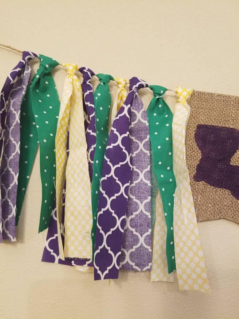 Mardi Gras Banner Mardi Gras decor new orleans fat tuesday | Etsy