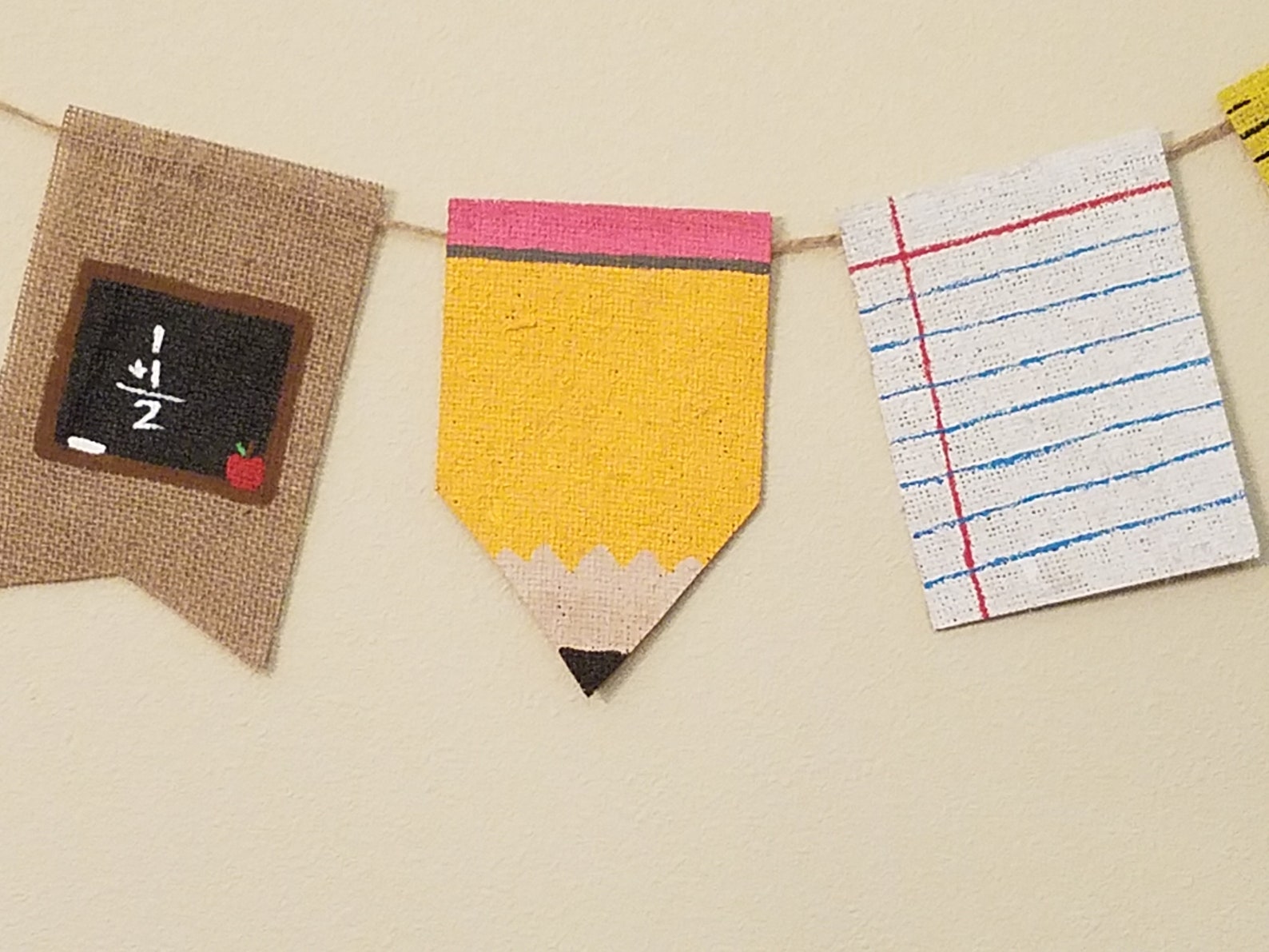 Back to School Burlap Banner Teacher School Days School - Etsy