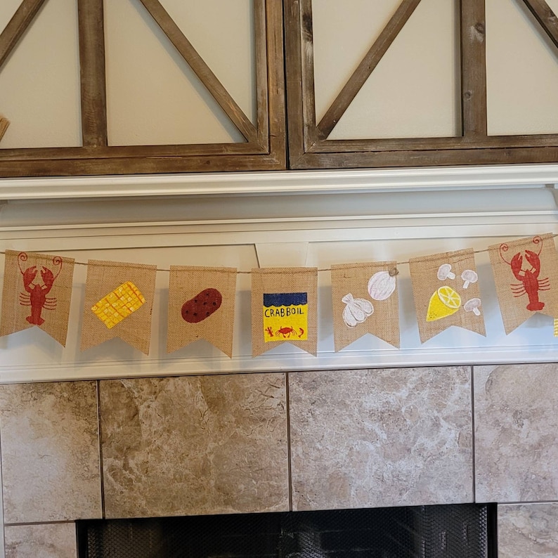 Crawfish, Crawfish Boil, Crawfish Birthday, Crawfish Banner, Burlap ...