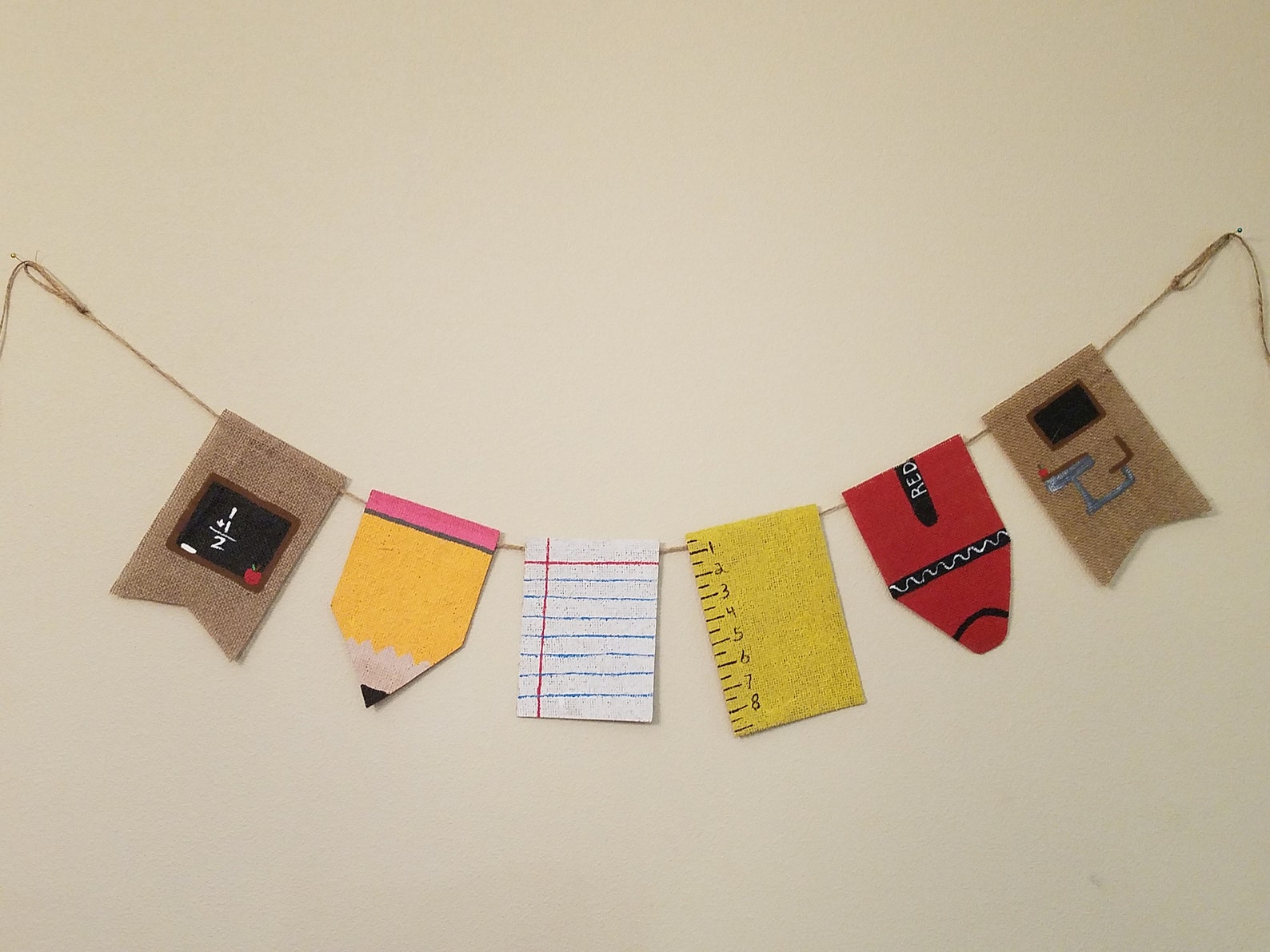 Back to School Burlap Banner Teacher School Days School - Etsy