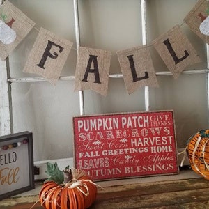 Fall Decor Fall Banner Pumpkin Autumn Decor Thankful Fall - Etsy