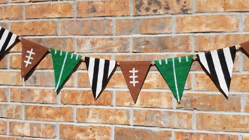 Football Banner Tailgate Game Day Football Party Burlap - Etsy
