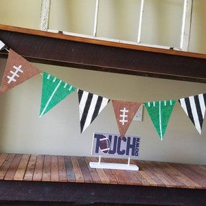 Football Banner, Tailgate, Game Day, Football Party, Burlap Football ...