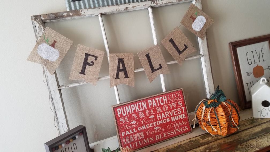 Fall Decor Fall Banner Pumpkin Autumn Decor Thankful Fall - Etsy