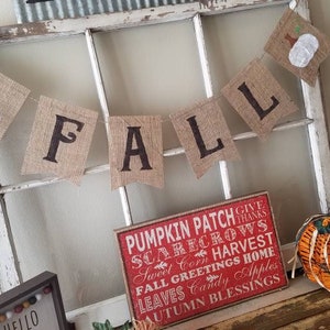 Fall Decor Fall Banner Pumpkin Autumn Decor Thankful Fall - Etsy
