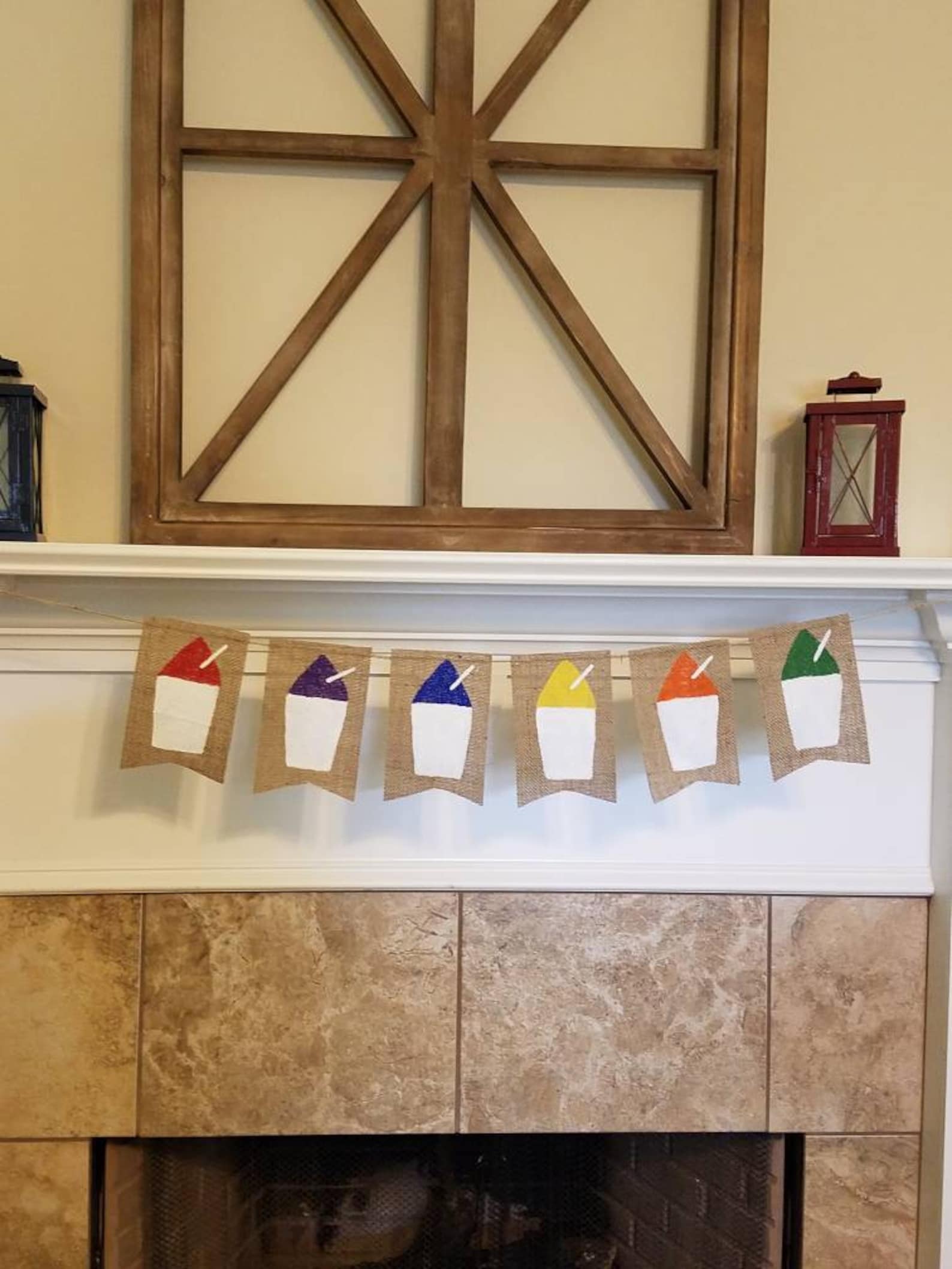 Summer banner snowball banner snoball banner burlap banner | Etsy