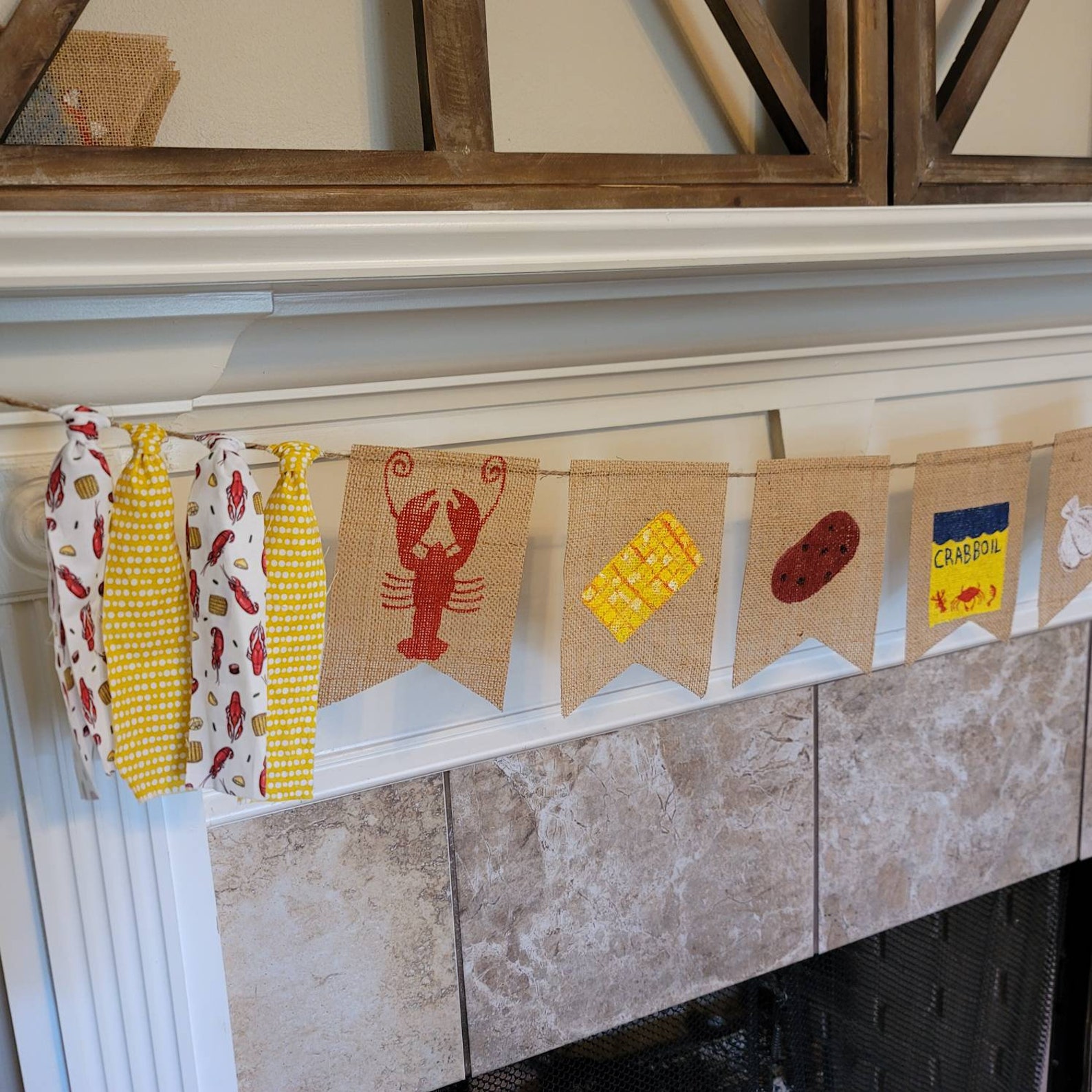 Crawfish, Crawfish Boil, Crawfish Birthday, Crawfish Banner, Burlap ...
