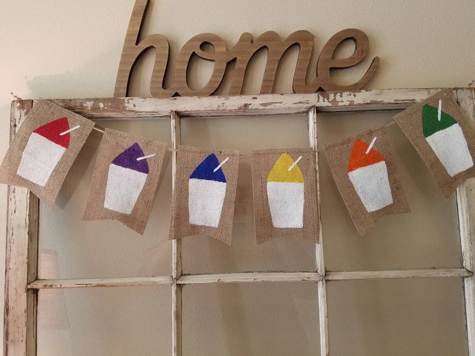 Summer banner snowball banner snoball banner burlap banner | Etsy