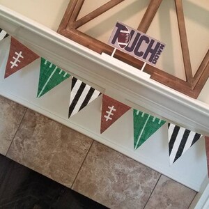 Football Banner, Tailgate, Game Day, Football Party, Burlap Football ...