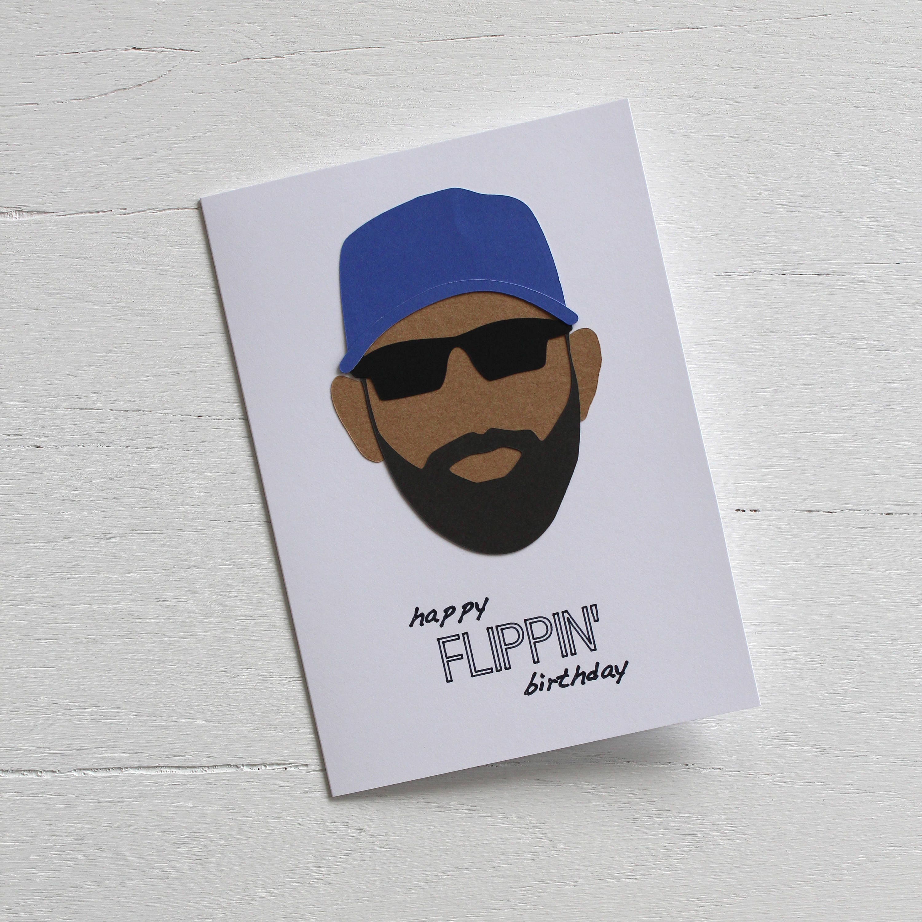 Happy Flippin' Birthday Merry Flippin' Christmas Card Handmade Baseball ...