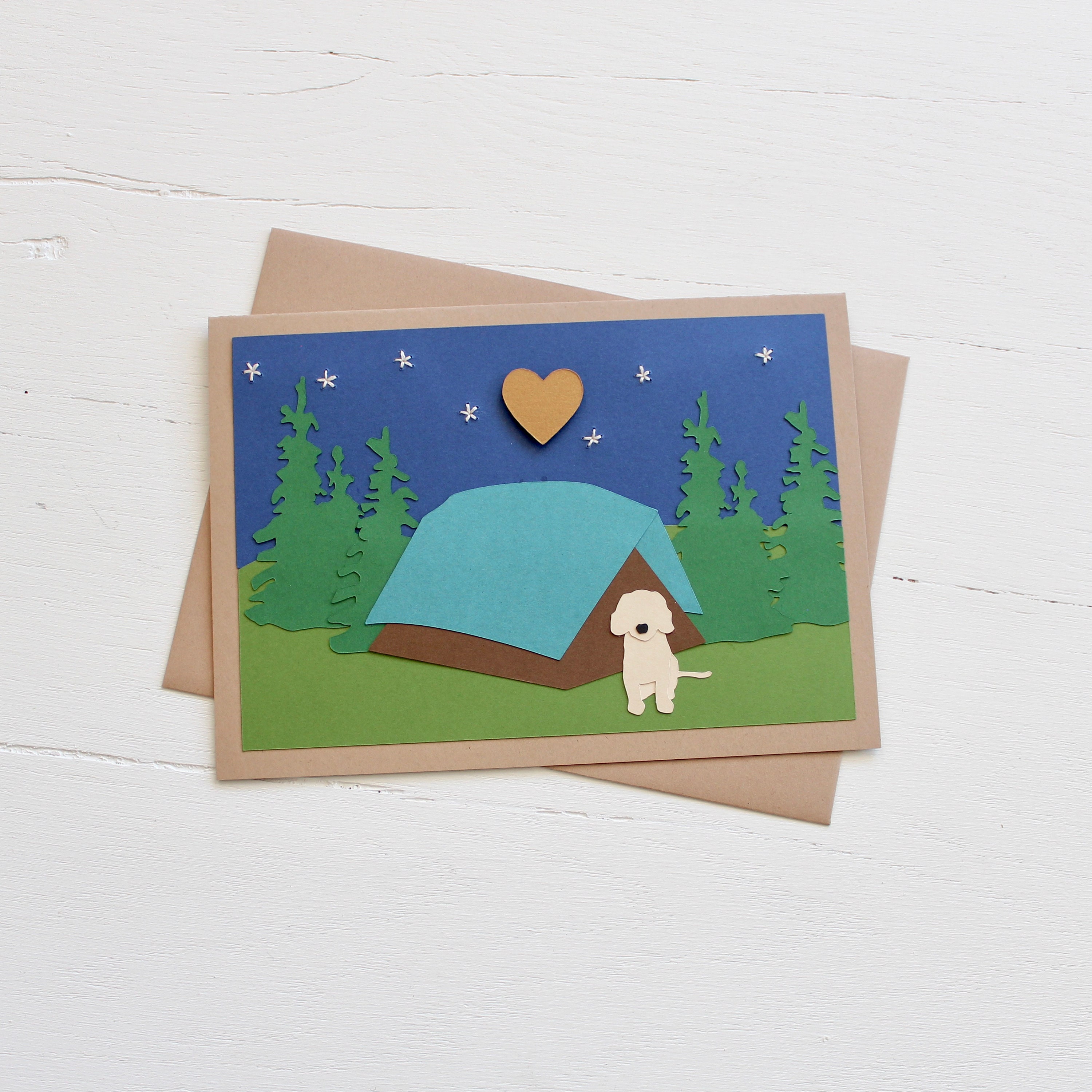 Camping With Dogs Greeting Card - Etsy