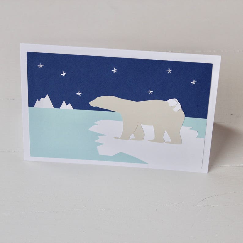 Polar Bear and Cub Card - Etsy