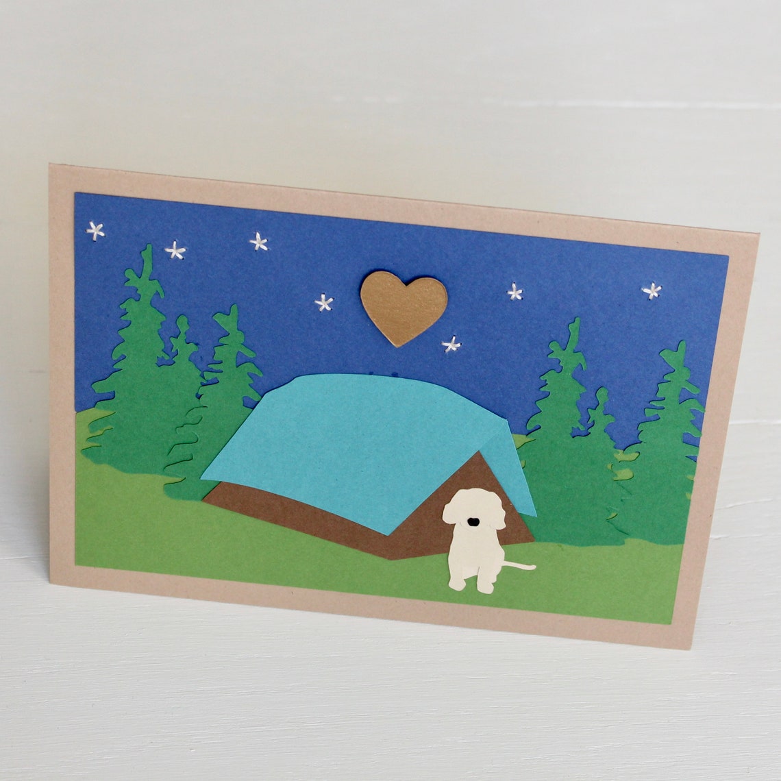 Camping With Dogs Greeting Card - Etsy