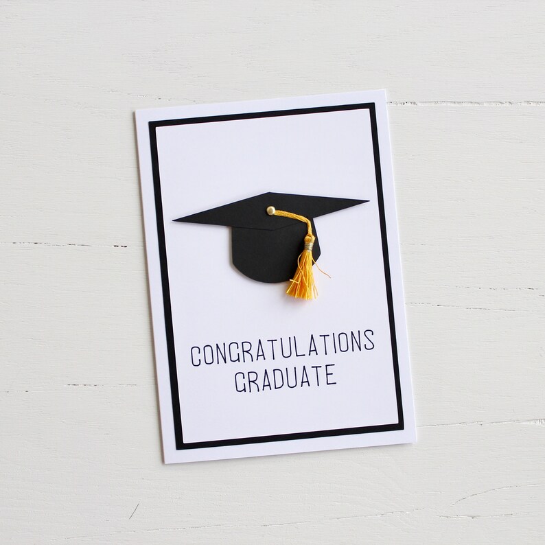 Personalized Handmade Graduation Cap Card - Etsy