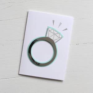 Engagement Ring Greeting Card - Etsy