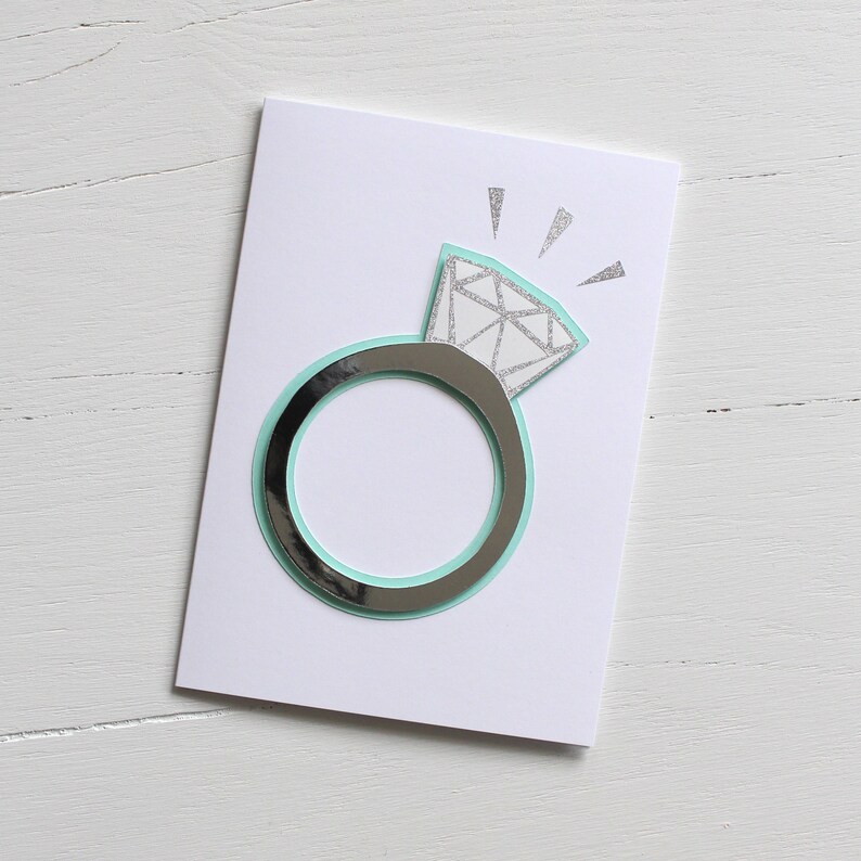Engagement Ring Greeting Card - Etsy