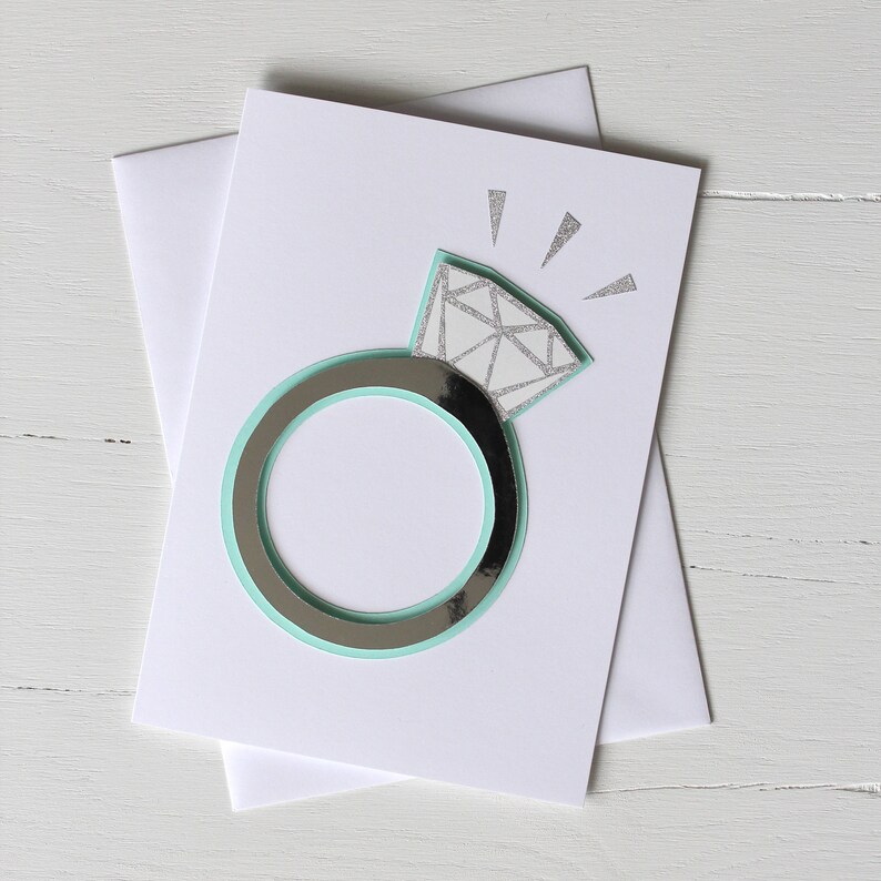 Engagement Ring Greeting Card - Etsy