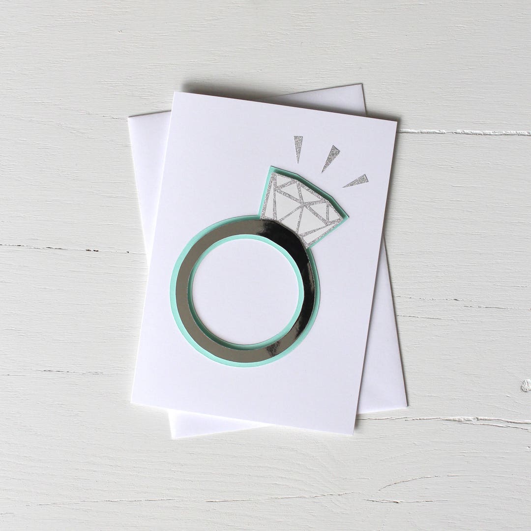 Engagement Ring Greeting Card - Etsy