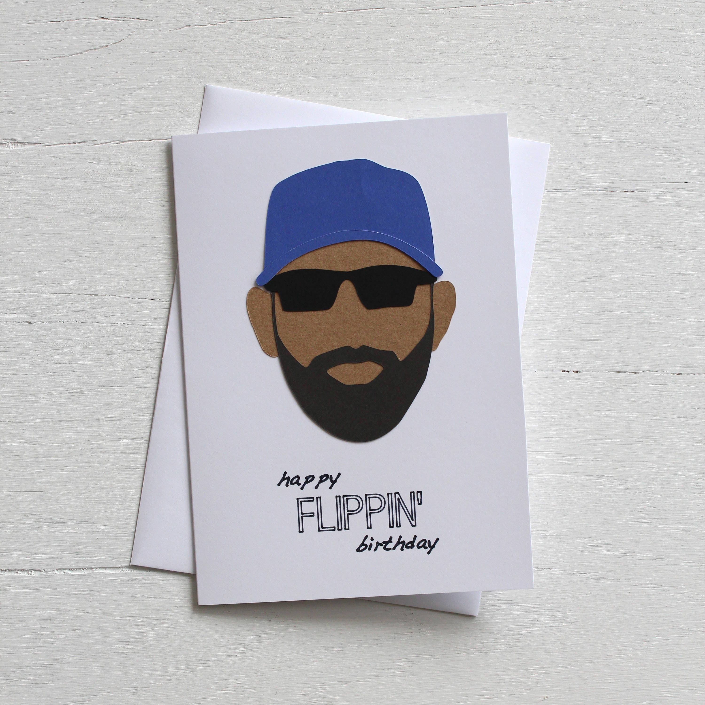 Happy Flippin' Birthday Merry Flippin' Christmas Card Handmade Baseball ...