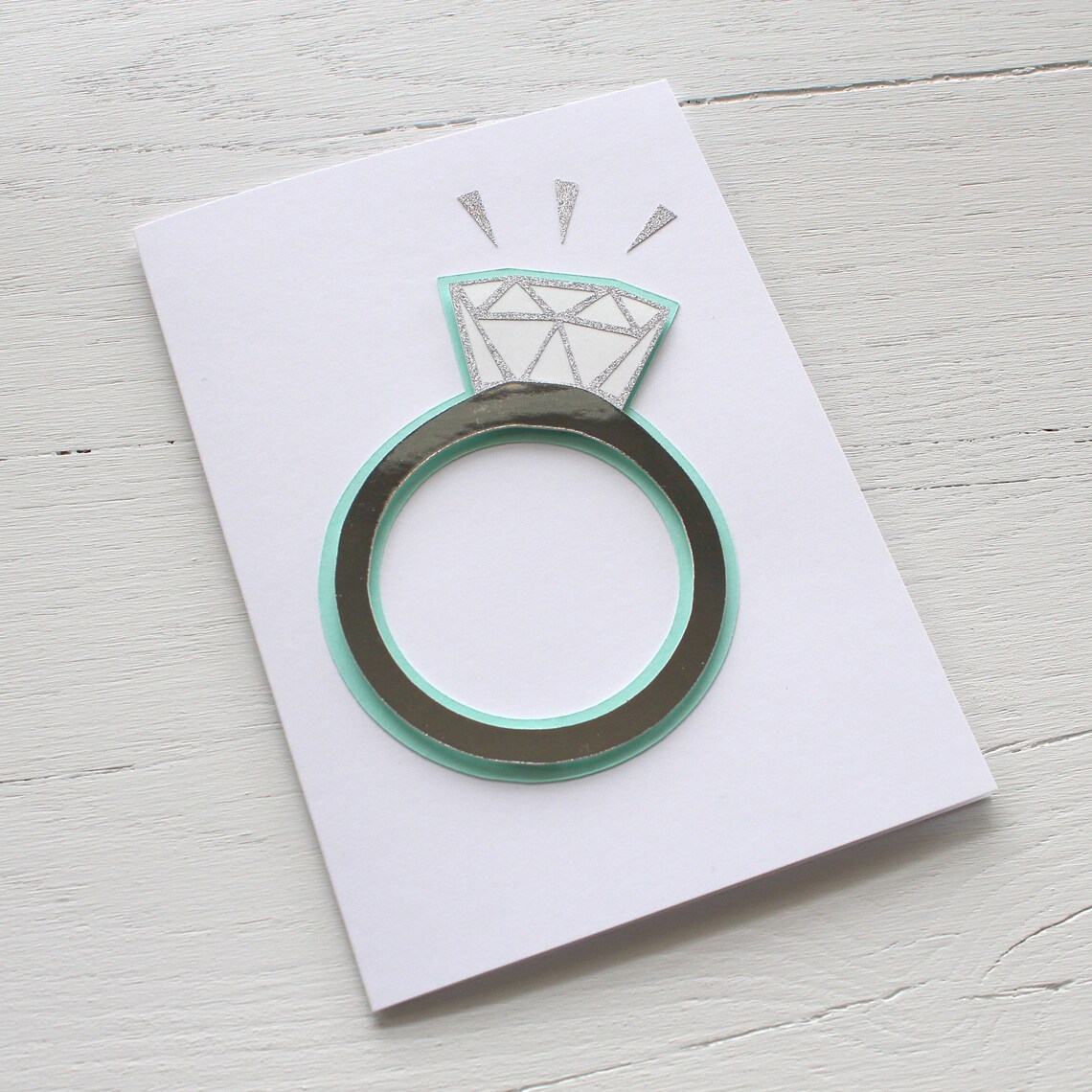 Engagement Ring Greeting Card - Etsy