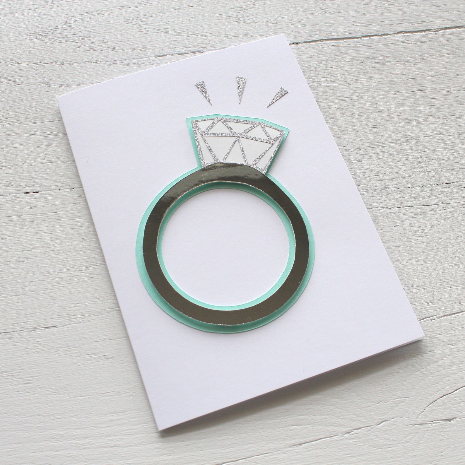 Engagement Ring Greeting Card - Etsy