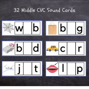 Printable Montessori Movable Phonics Matching Cards | Beginning, Middle ...