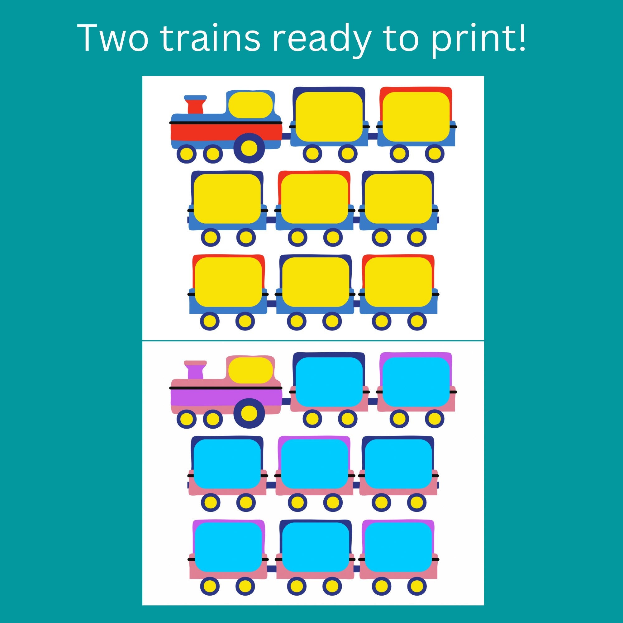 Visual Schedule for Kids and Students, Train Visual Schedule, Autism ...