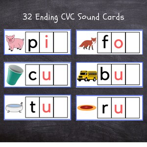 Printable Montessori Movable Phonics Matching Cards | Beginning, Middle ...