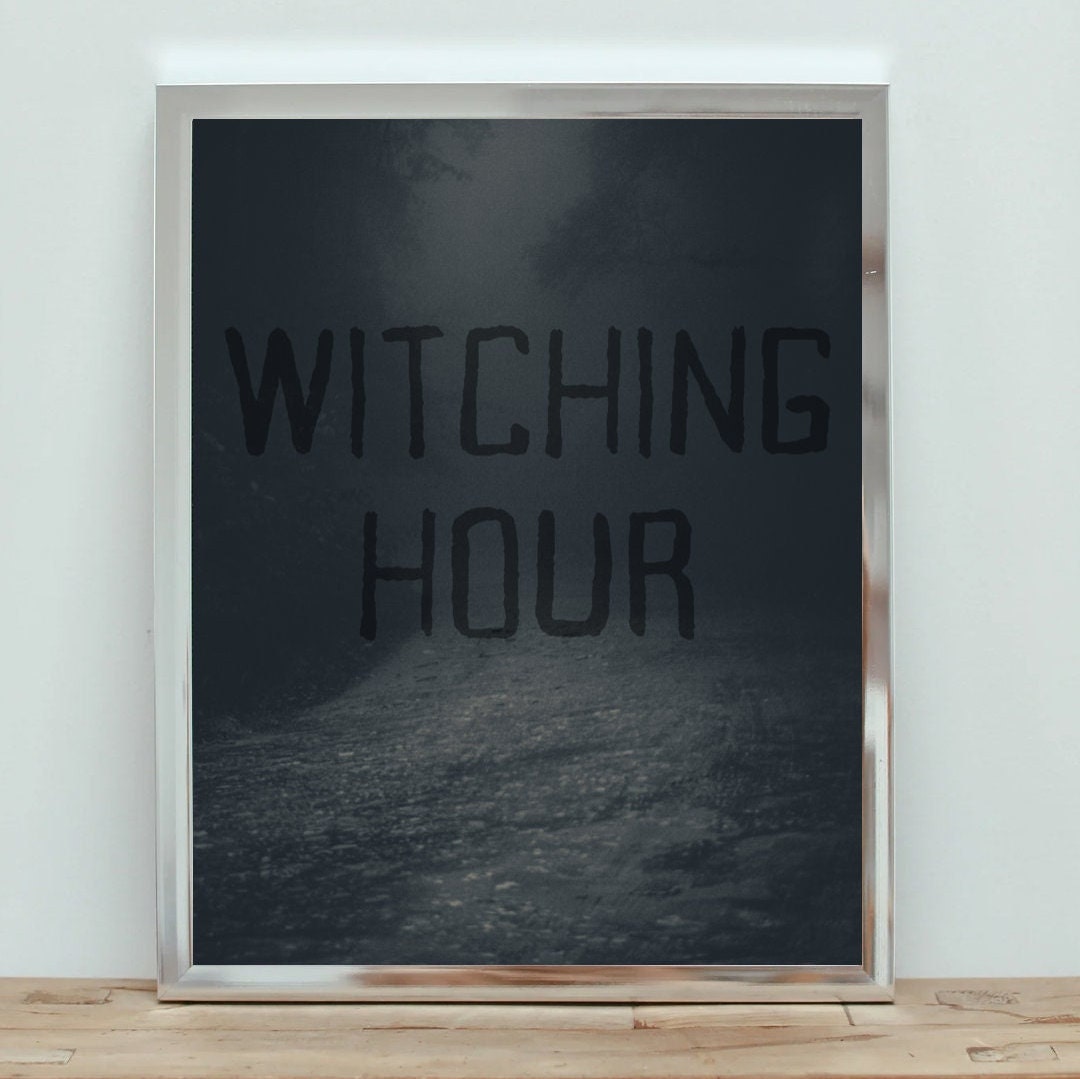 Witching Hour Poster, Halloween Decor, Fall Decor, Autumn, Wall Art ...