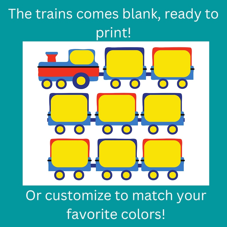 Visual Schedule for Kids and Students, Train Visual Schedule, Autism ...
