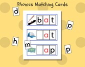 Printable Montessori Movable Phonics Matching Cards - Etsy