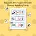 Printable Montessori Movable Phonics Matching Cards | Beginning, Middle ...