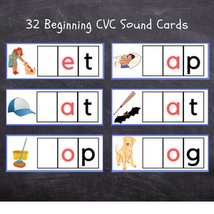 Printable Montessori Movable Phonics Matching Cards | Beginning, Middle ...