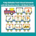 Visual Schedule for Kids and Students, Train Visual Schedule, Autism ...