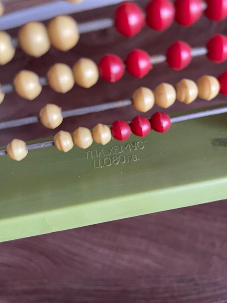 Vintage Abacus Plastic Beads Retro Maths Sums Wooden Abacus Calculator ...