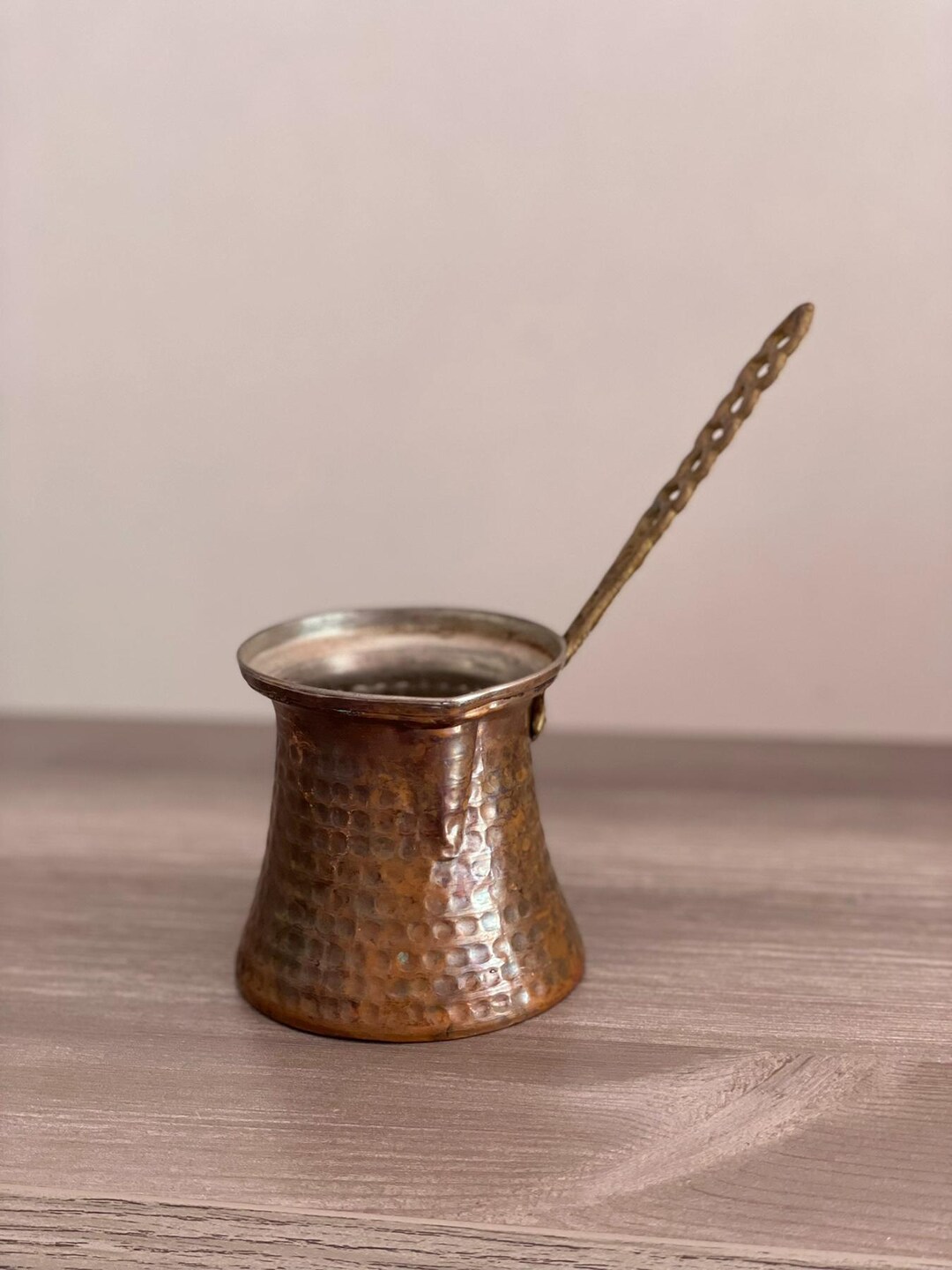 Antique Hand Hammered Copper Turkish Coffee Pot: Arabic Cezve - Etsy
