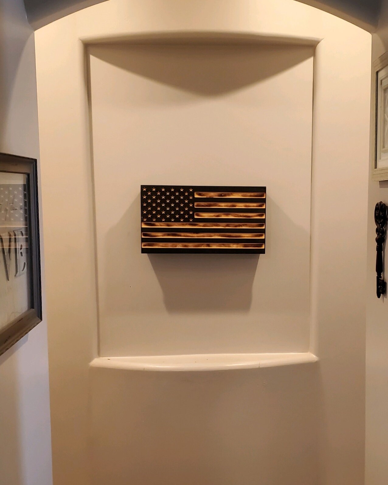 Burnt Fully Carved American Flag Concealment Cabinet - Etsy