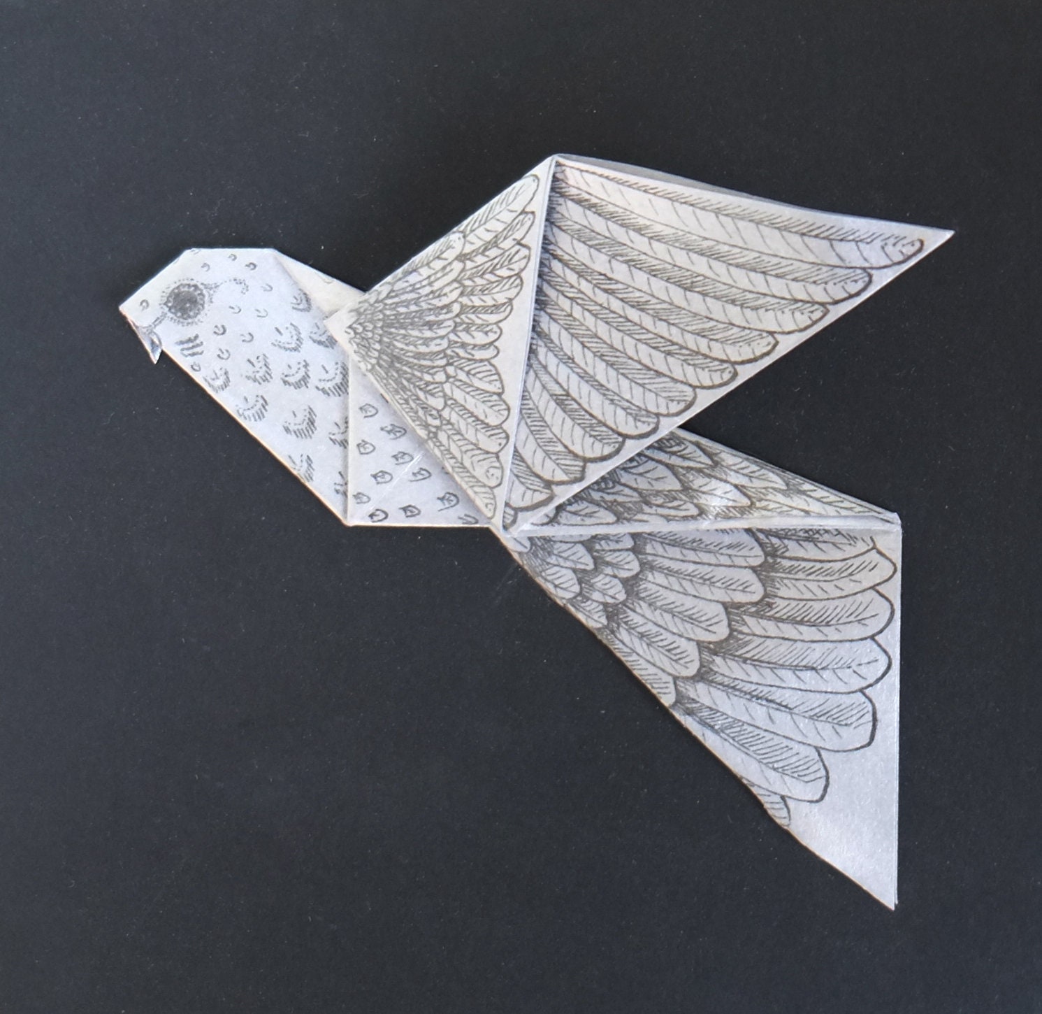 Origami Paper Dove Pattern