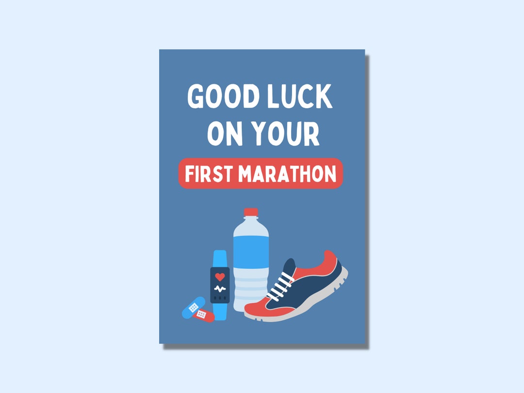 First Marathon Runner Cards for Men Good Luck Marathon Card for Him, 26 ...