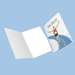 You Did It Running Card for Him, Men's Congratulations Marathon Card ...