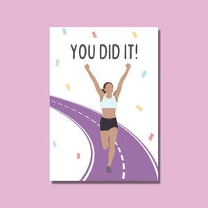Congratulations You Did It Running Cards for Her, Well Done Card for ...