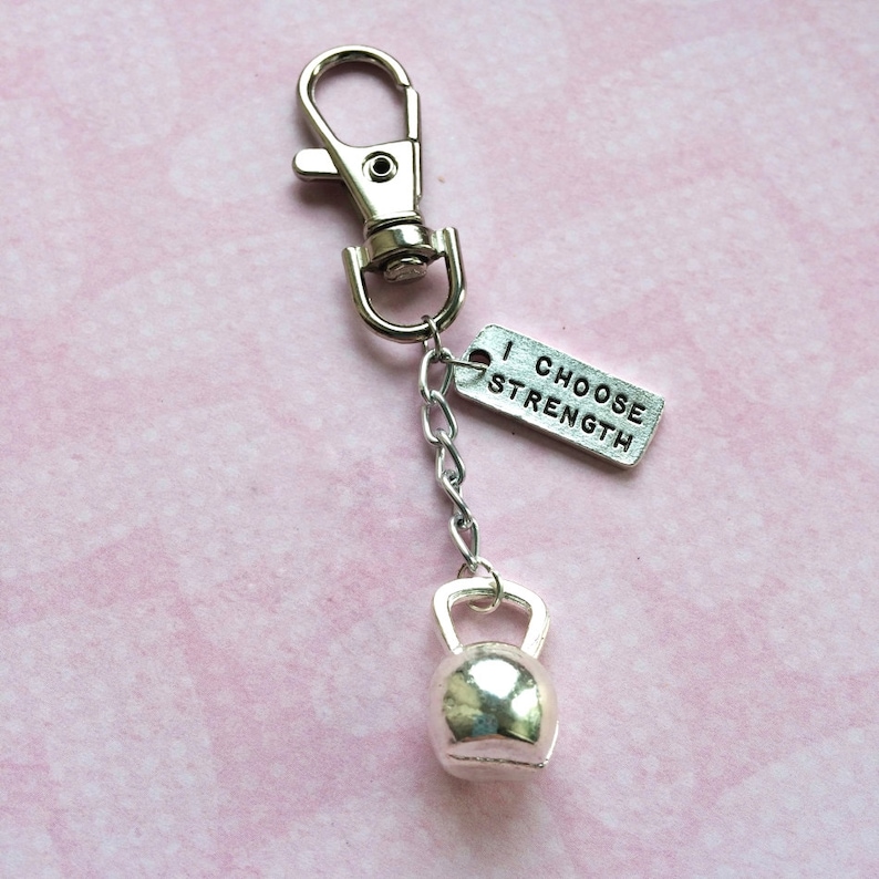 Motivational I Choose Strength Kettlebell Keychain/keyring / - Etsy