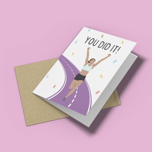 Congratulations You Did It Running Cards for Her, Well Done Card for ...